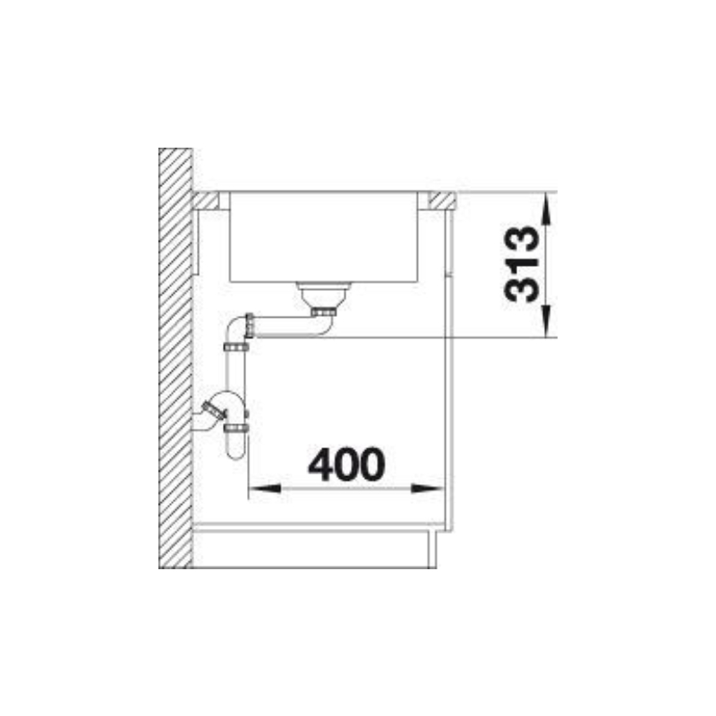 Blanco Classimo 45s-IF St/Steel Brushed Finish - 525330
