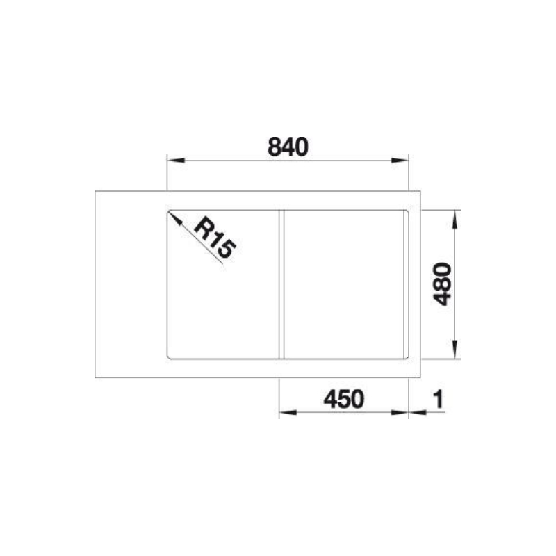 Blanco Classimo 45s-IF St/Steel Brushed Finish - 525330