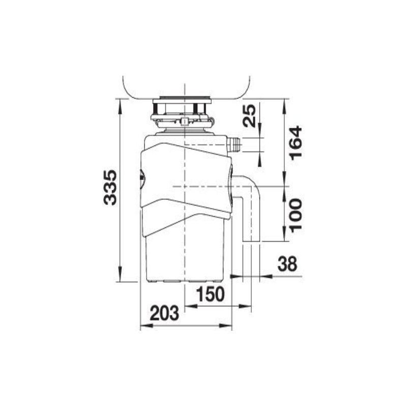Blanco FWD Medium Food Waste Disposer 456439 HiF Kitchens