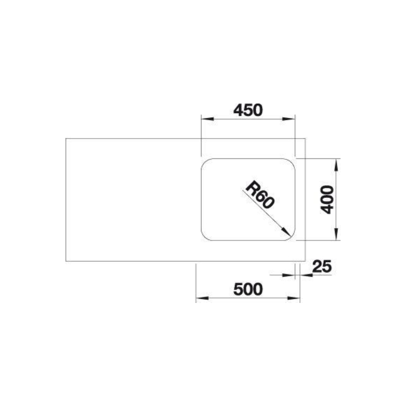 Blanco Supra 450-U St/Steel Brushed Finish - HiF Kitchens