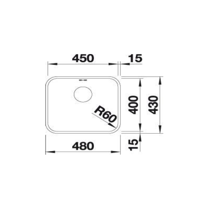 Blanco Supra 450-U St/Steel Brushed Finish - HiF Kitchens