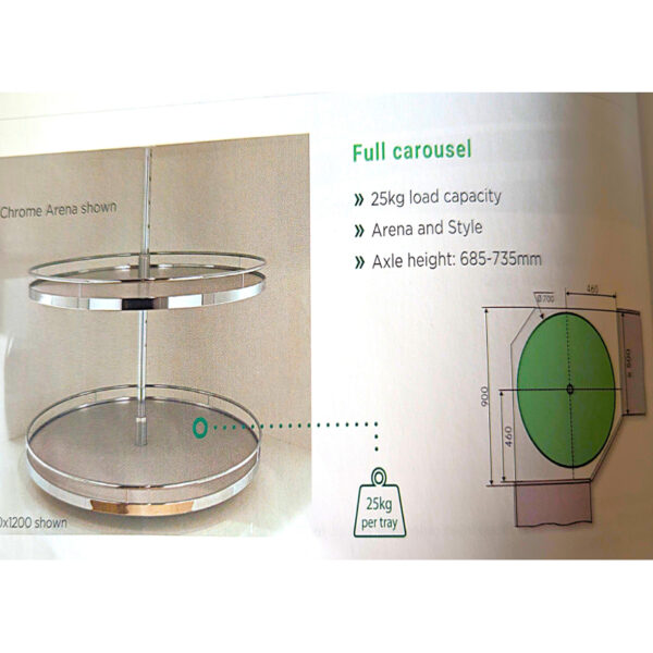 Corner Carousels 1/2 - 3/4 or Full Trays - Kessebohmer
