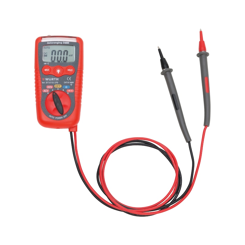 Mini Digital Multimeter - Voltage Testing 600 V/DC - Wurth