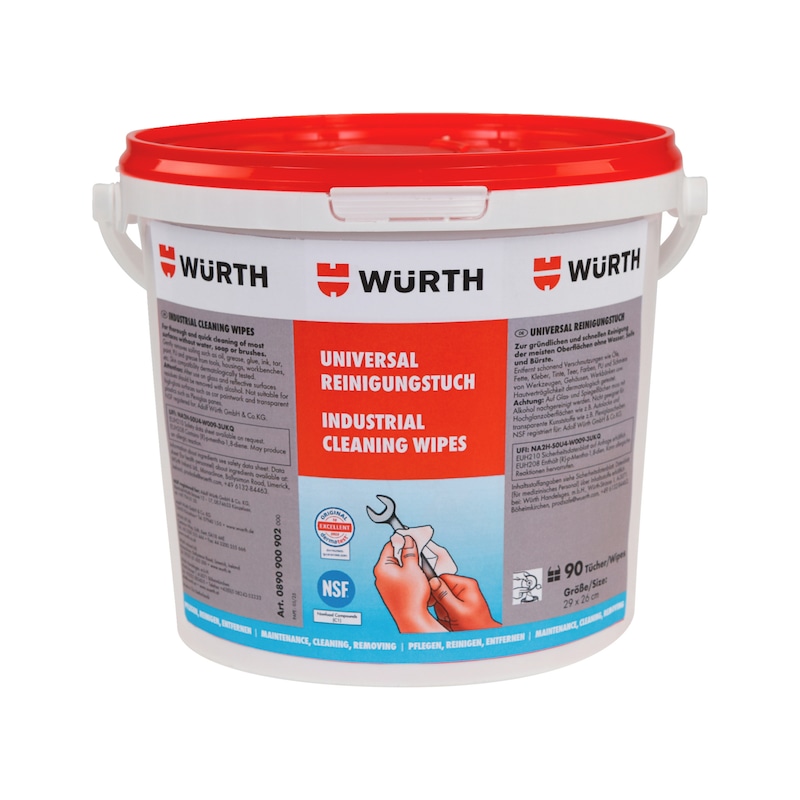 Industrial Cleaning Wipes 90 Pcs Tub - Wurth - HiF Kitchens